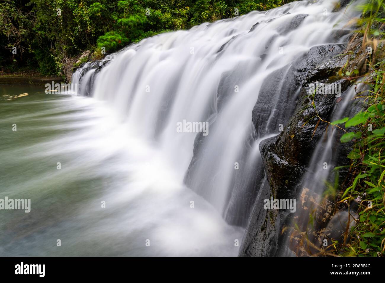 Close up of Malanda Falls where North Johnstone River cascades over ...