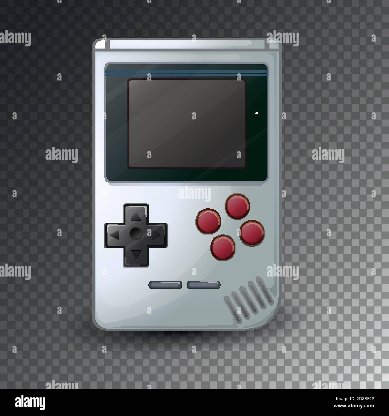Vintage game boy old gadget on transparent background illustration ...
