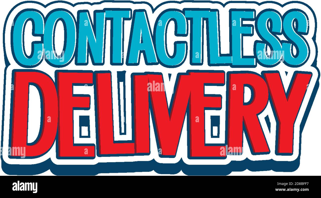 Text delivery banner on white background illustration Stock Vector ...