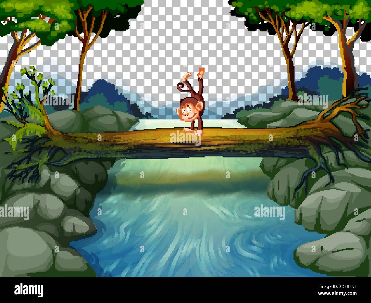 Nature outdoor landscape transparent background illustration Stock ...