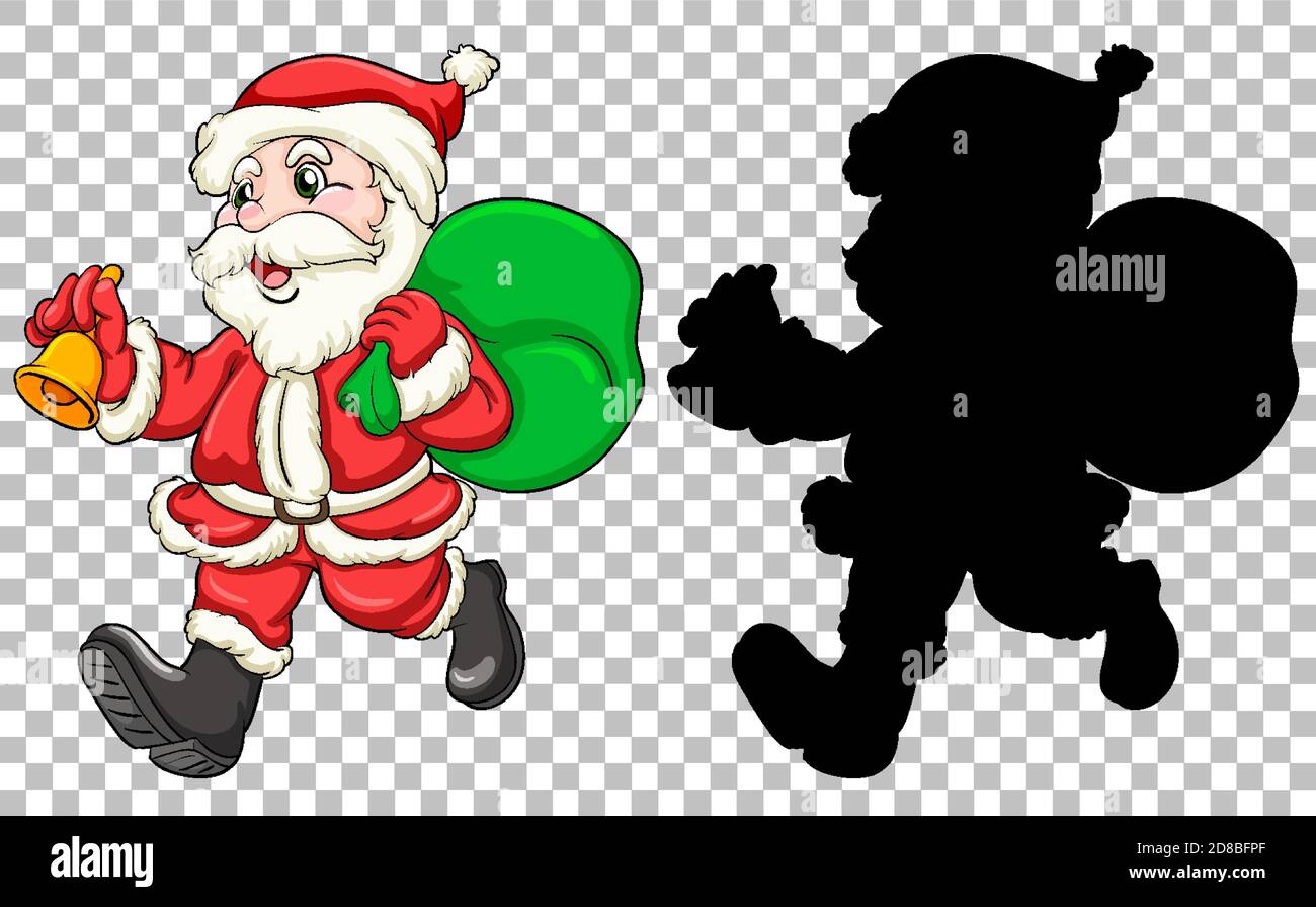 Santa carrying gift bag illustration Stock Vector Image & Art - Alamy