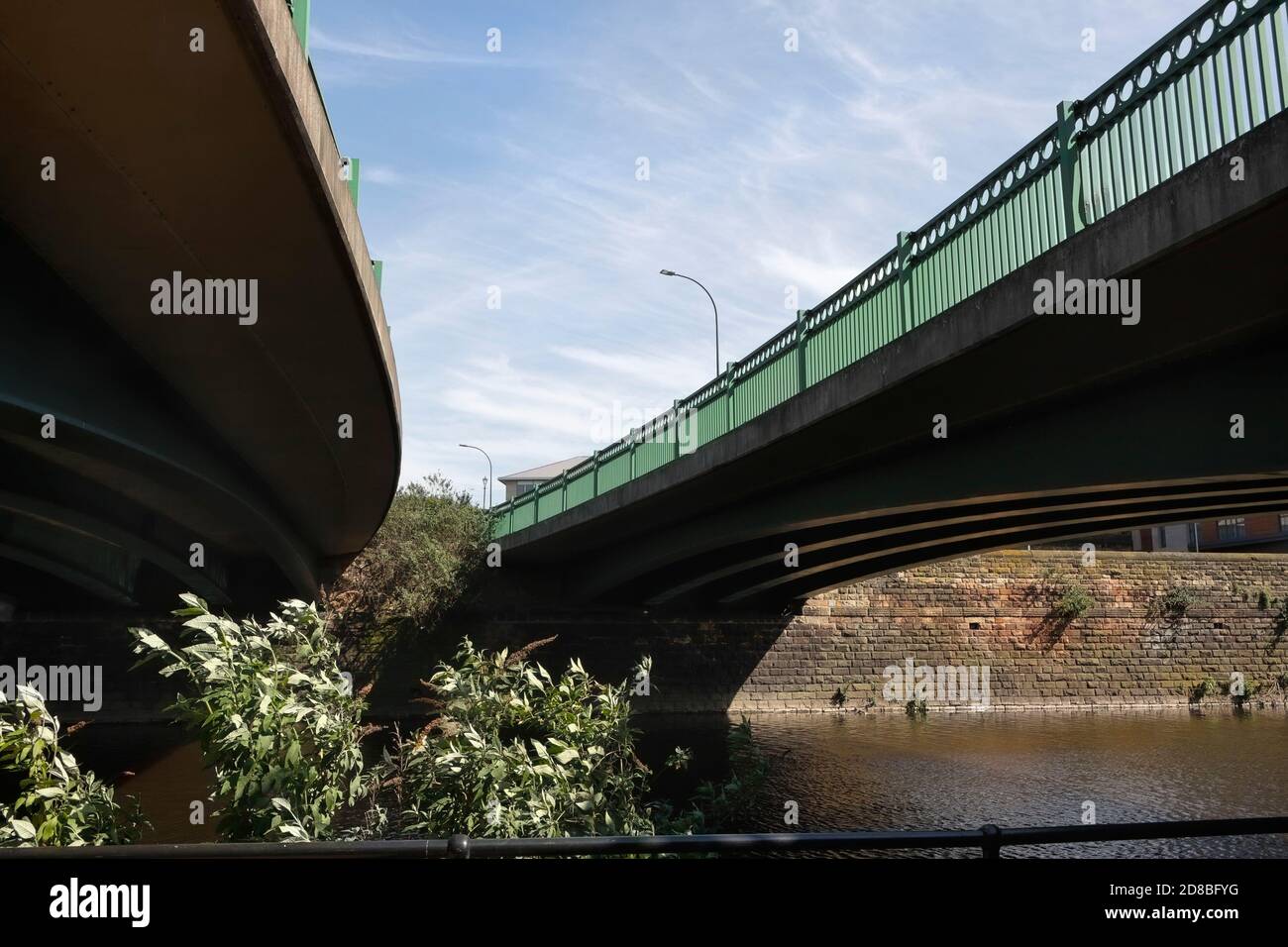 Bridges across the river Don in Sheffield city centre England UK, Five ...