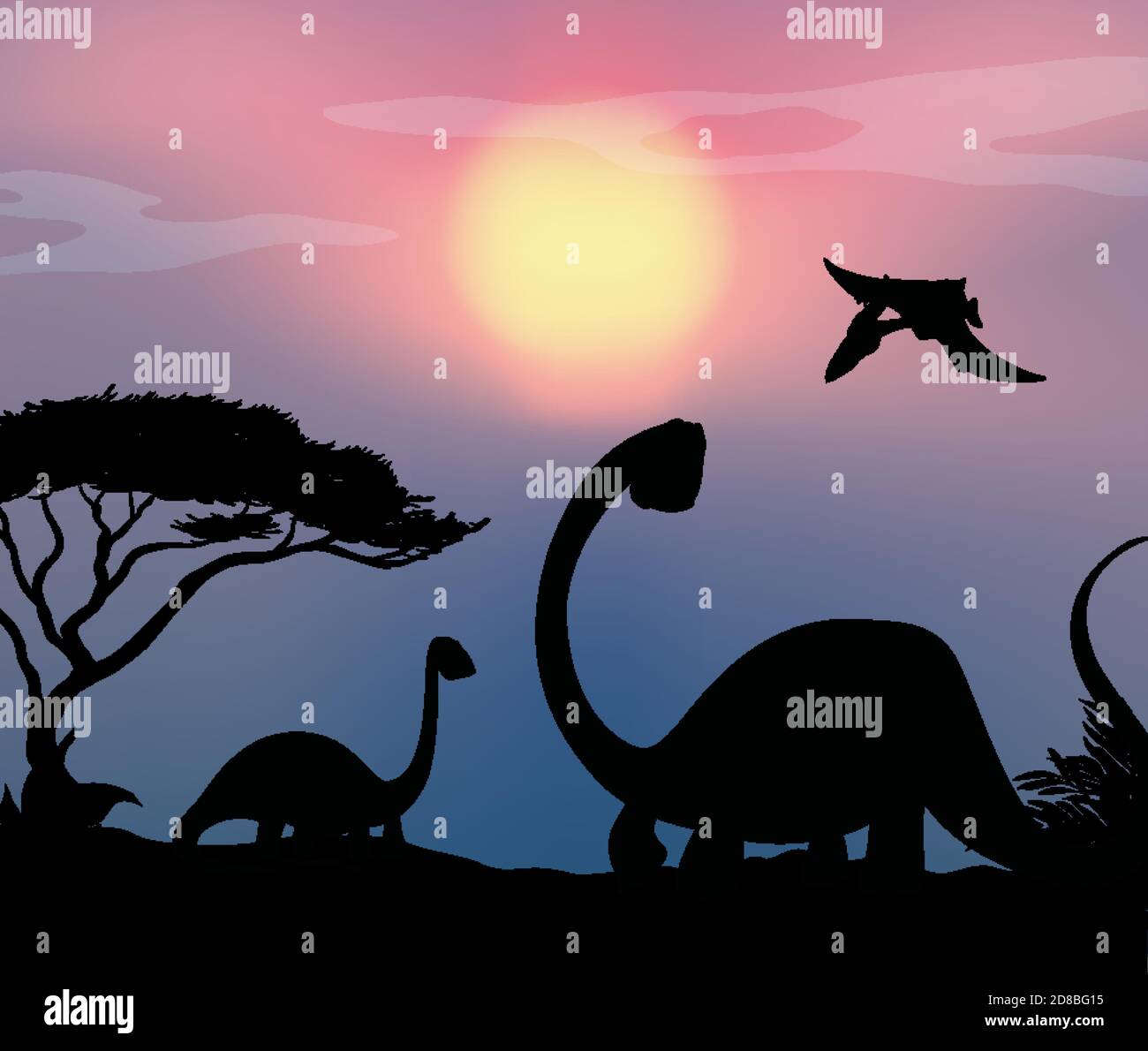 Dinosaur in nature background illustration Stock Vector Image & Art - Alamy