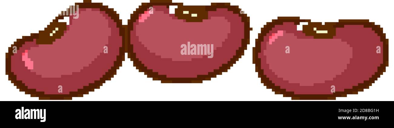 Simple red bean on white background illustration Stock Vector Image ...