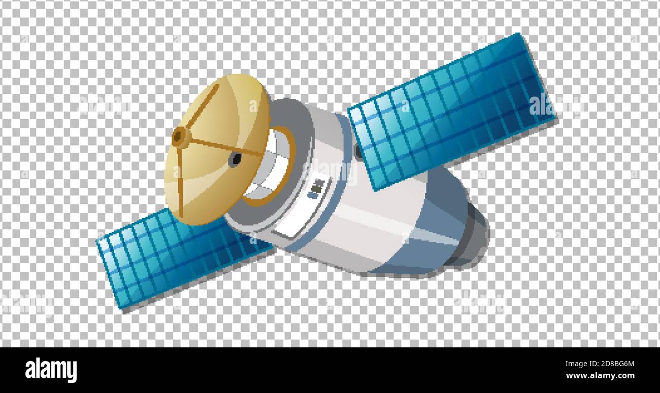 Satellite on transparent background illustration Stock Vector Image ...