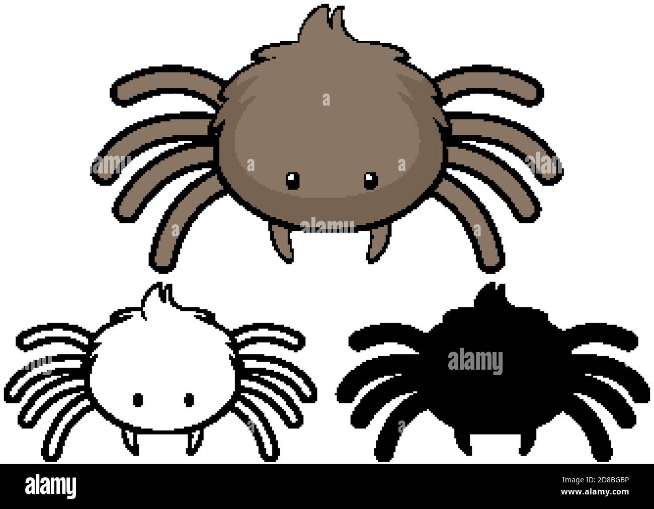 Set of spider cartoon illustration Stock Vector Image & Art - Alamy