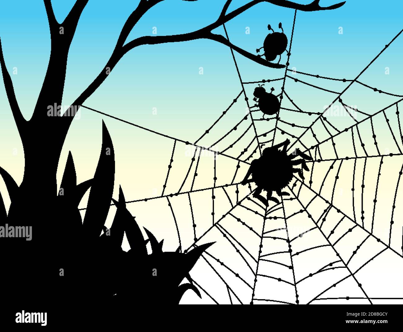 Shadow of spider web nature background illustration Stock Vector Image ...