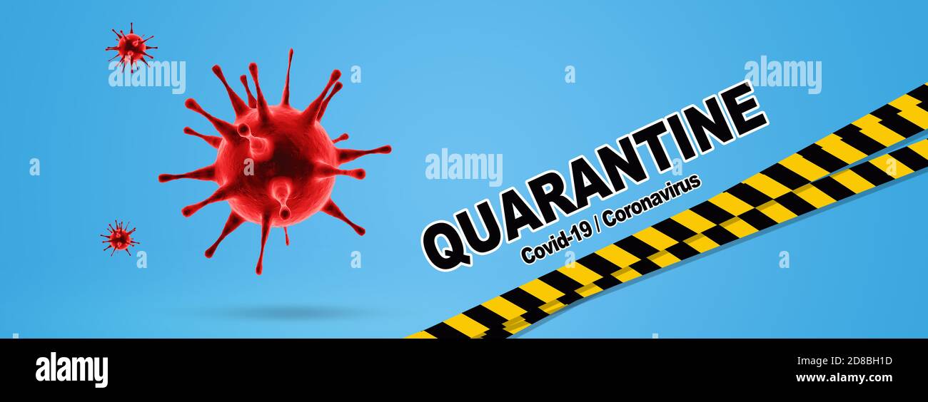 Stop coronavirus and quarantine concept. 3D medical illustration Stock ...
