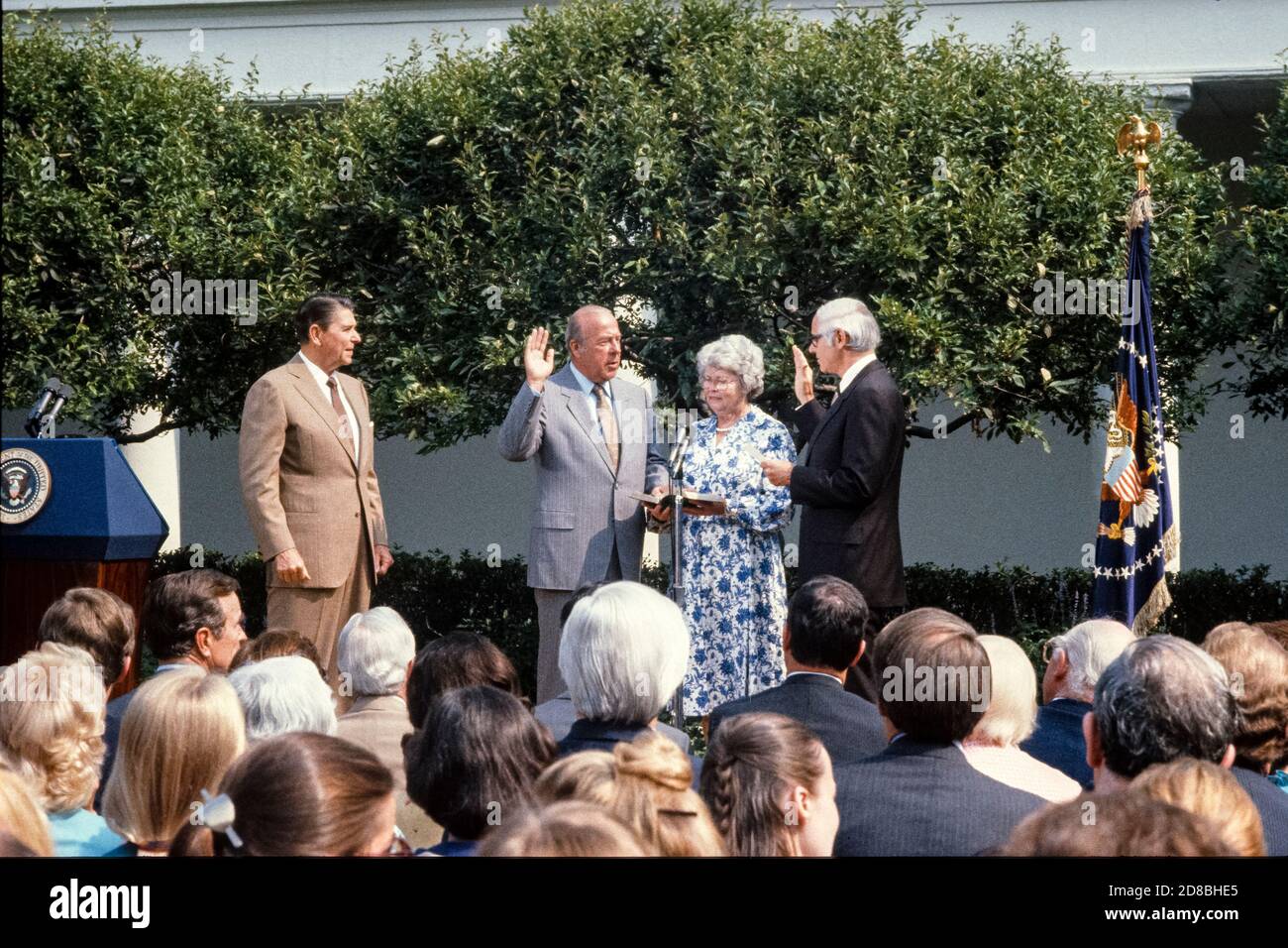 George shultz sworn in hi-res stock photography and images - Alamy