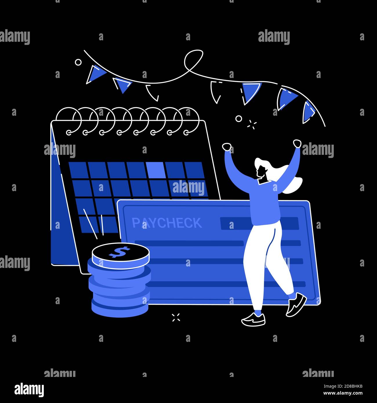 Paycheck abstract concept vector illustration Stock Vector Image & Art ...