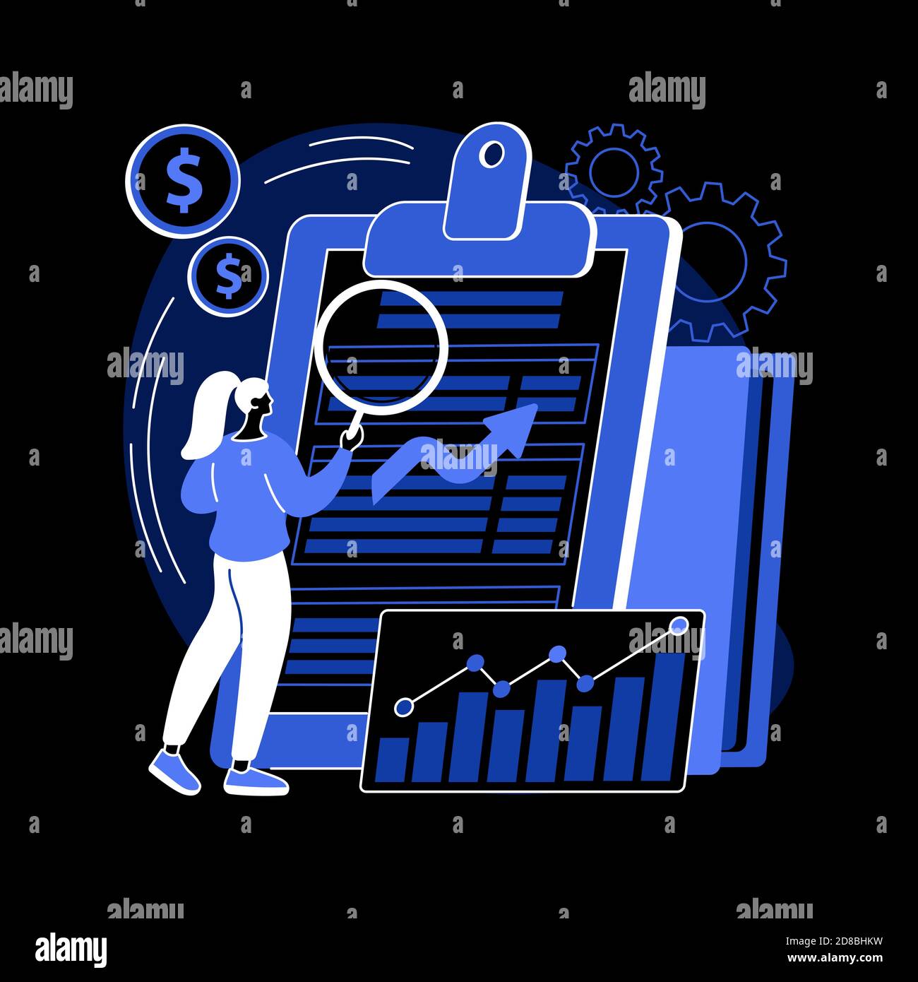 Cash flow statement abstract concept vector illustration Stock Vector ...