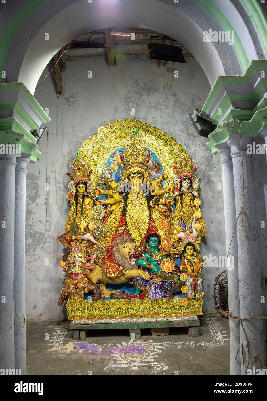 Kolkata, India. 26th Oct, 2020. Different moments of Debi Baron rituals ...