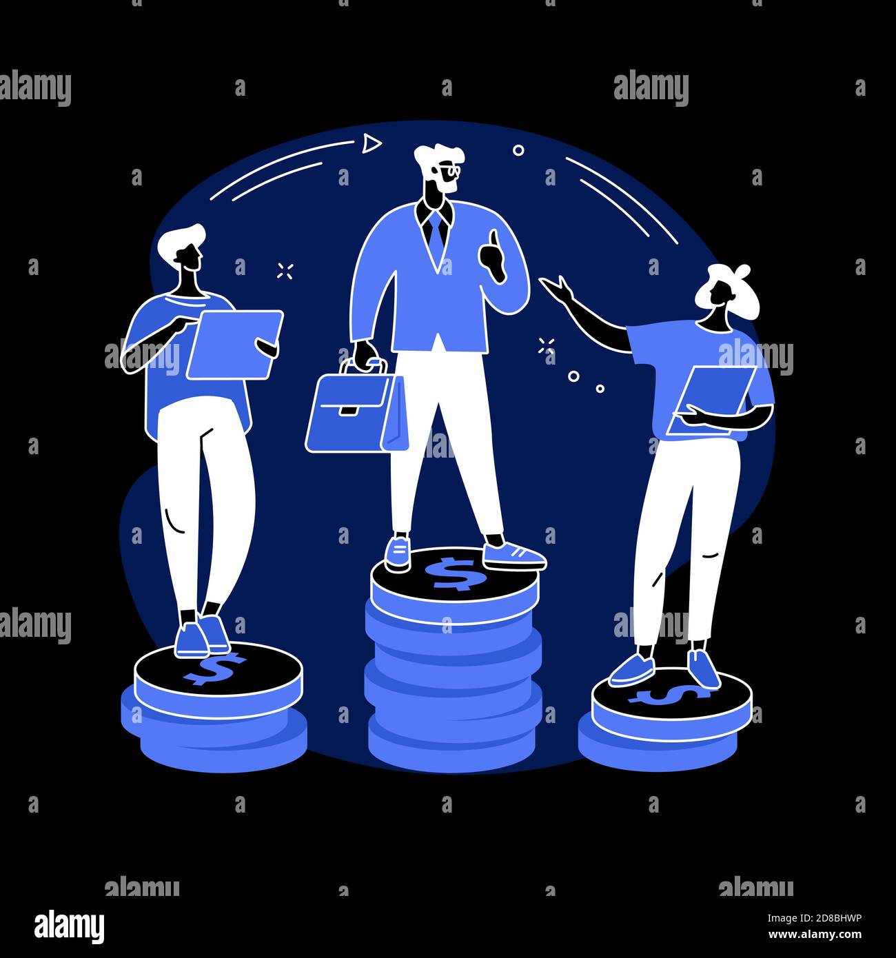 Income inequality abstract concept vector illustration Stock Vector ...