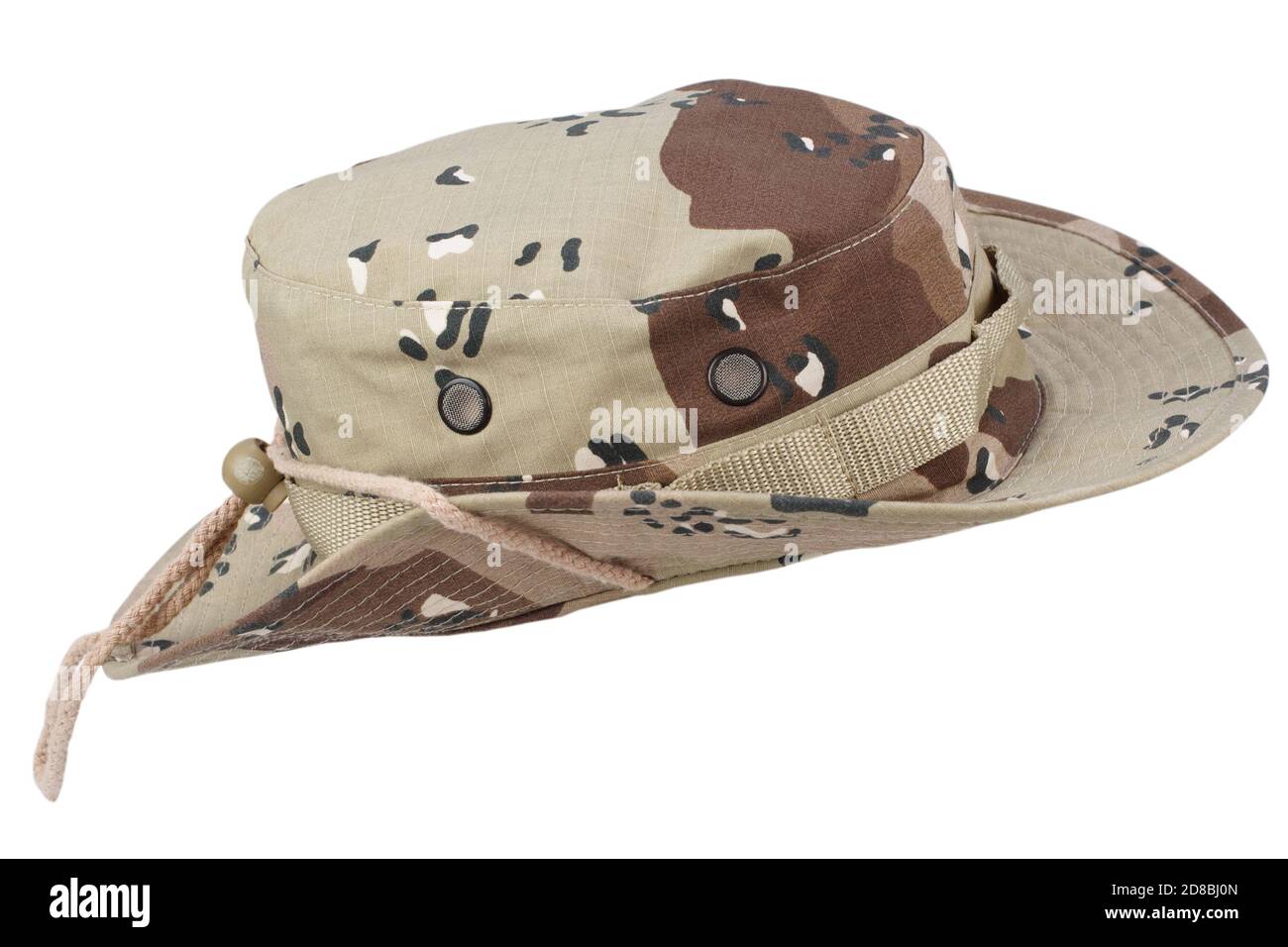 desert pattern camo boonie hat isolated on white background Stock Photo ...