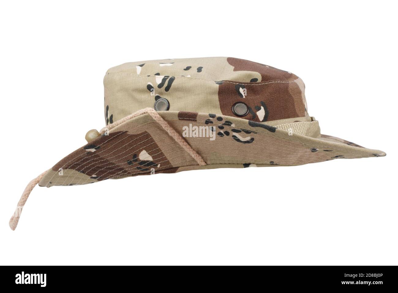 desert pattern camo boonie hat isolated on white background Stock Photo ...