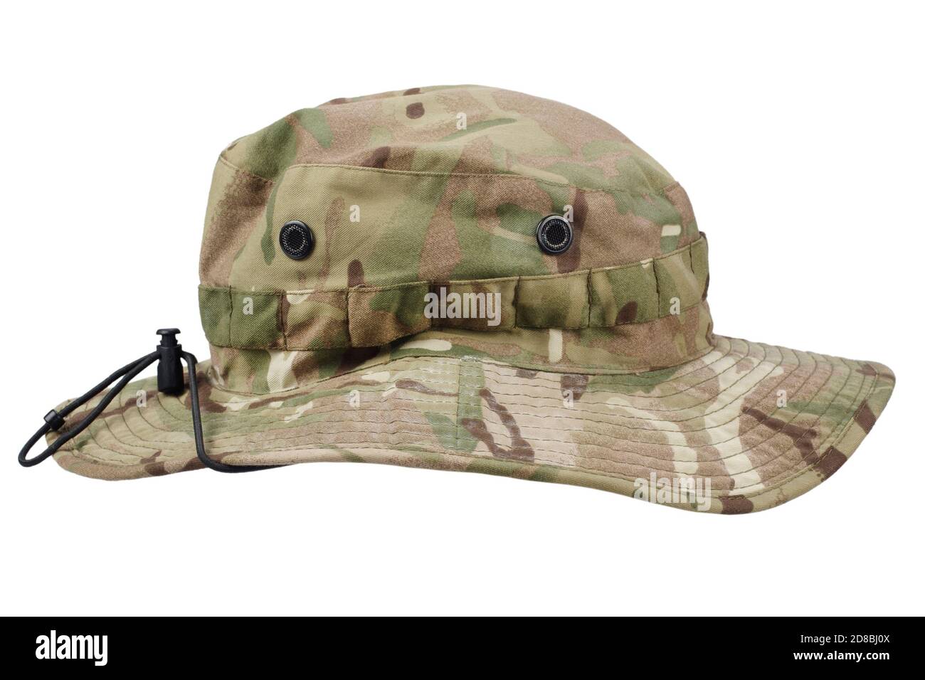 woodland pattern camo boonie hat isolated on white background Stock ...