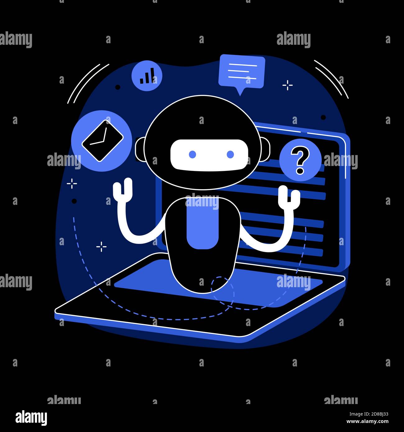Chatbot Artificial Intelligence abstract concept vector illustration Stock Vector Image & Art ...
