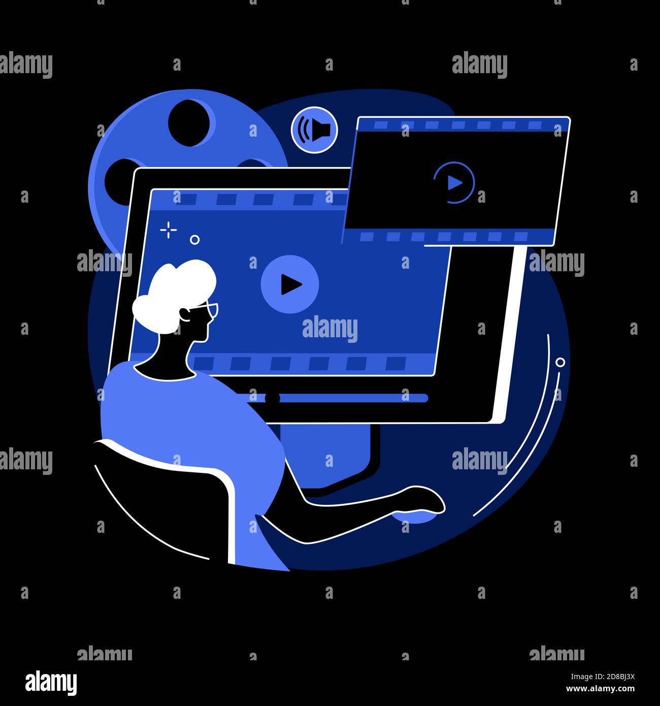 Video design abstract concept vector illustration Stock Vector Image ...