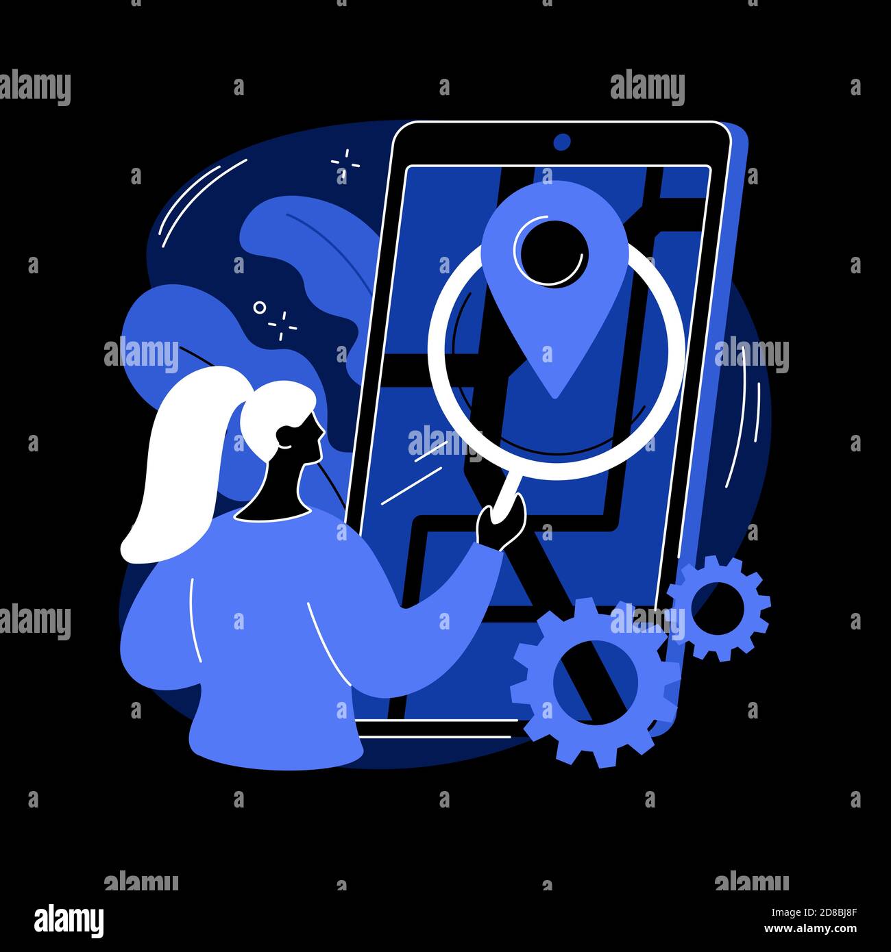 Mobile Tracking Soft Abstract Concept Vector Illustration Stock Vector Image And Art Alamy