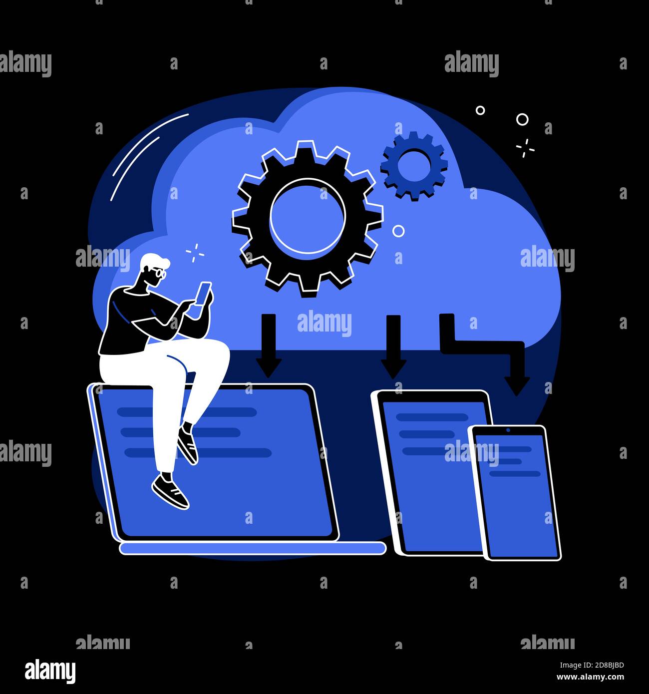 Cloud Connection Abstract Concept Vector Illustration Stock Vector Image And Art Alamy