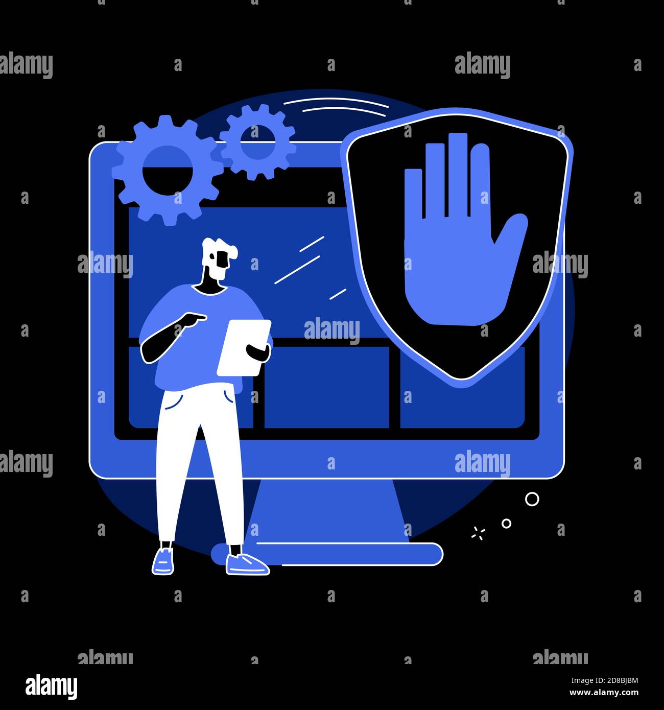 Ad blocking software abstract concept vector illustration Stock Vector ...