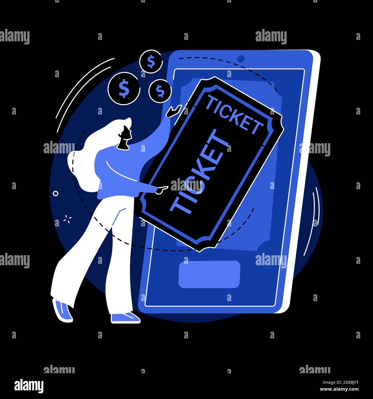 Buying tickets online abstract concept vector illustration Stock Vector ...