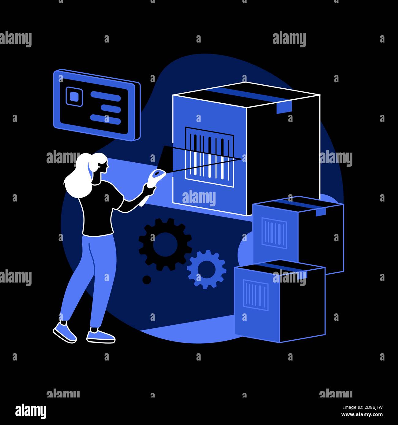 Barcode scanning abstract concept vector illustration Stock Vector ...