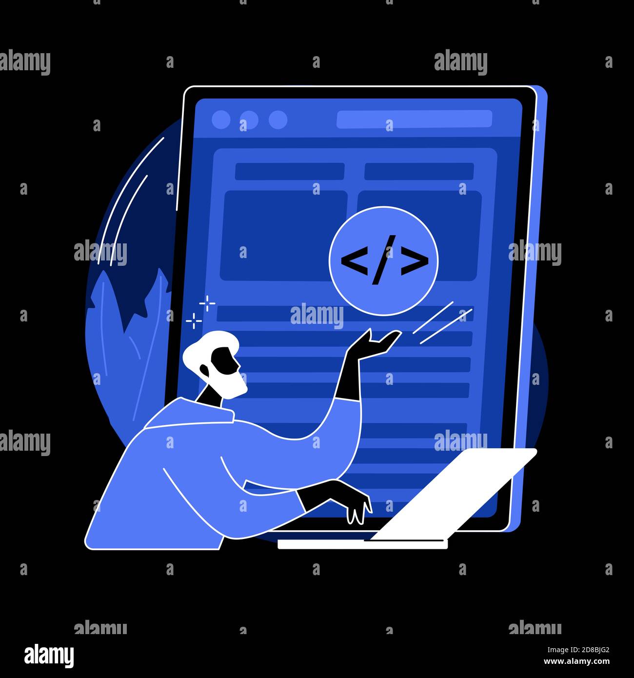 Single page application abstract concept vector illustration Stock ...