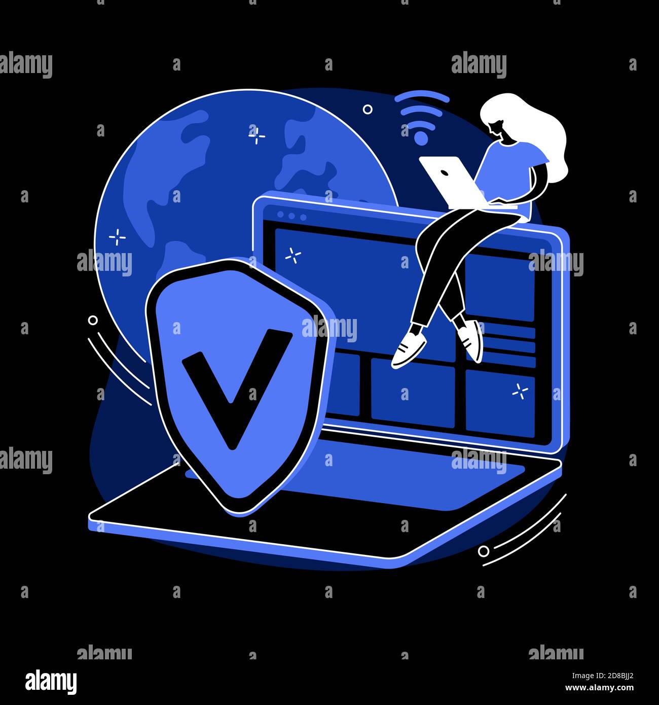 VPN access abstract concept vector illustration Stock Vector Image ...