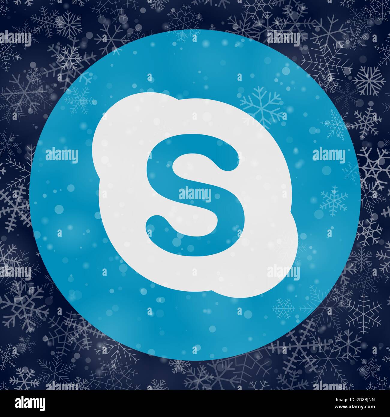 Skype logo on flat Stock Vector Images - Alamy