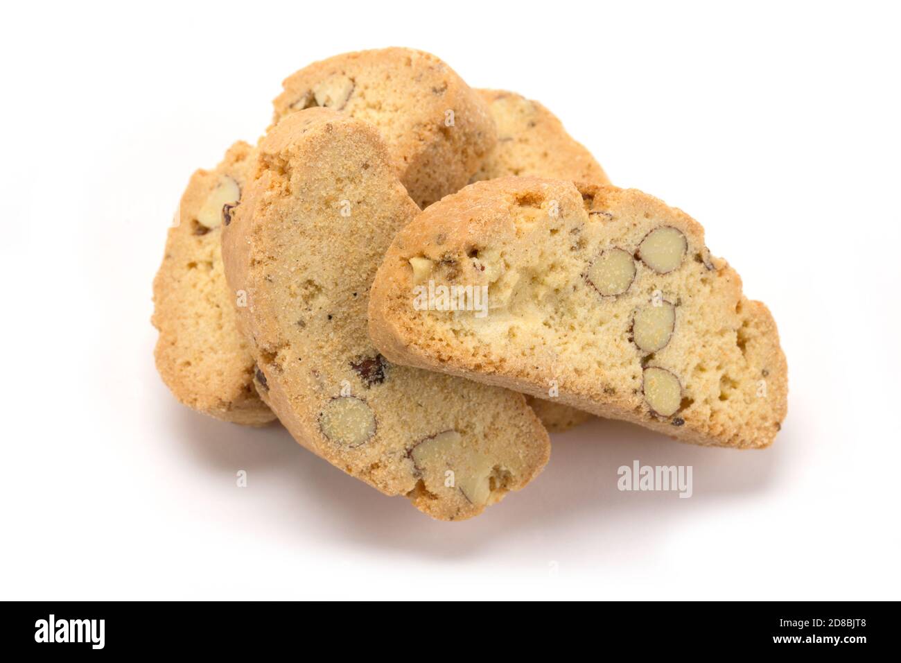 Pile of Biscotti on a White Background Stock Photo - Alamy