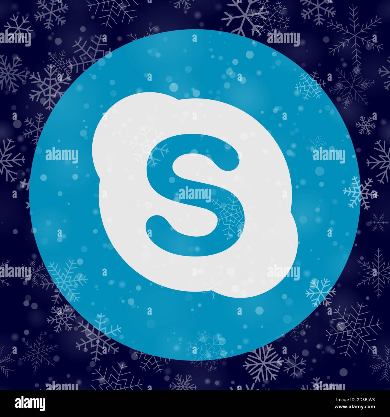 Skype logo on flat Stock Vector Images - Alamy