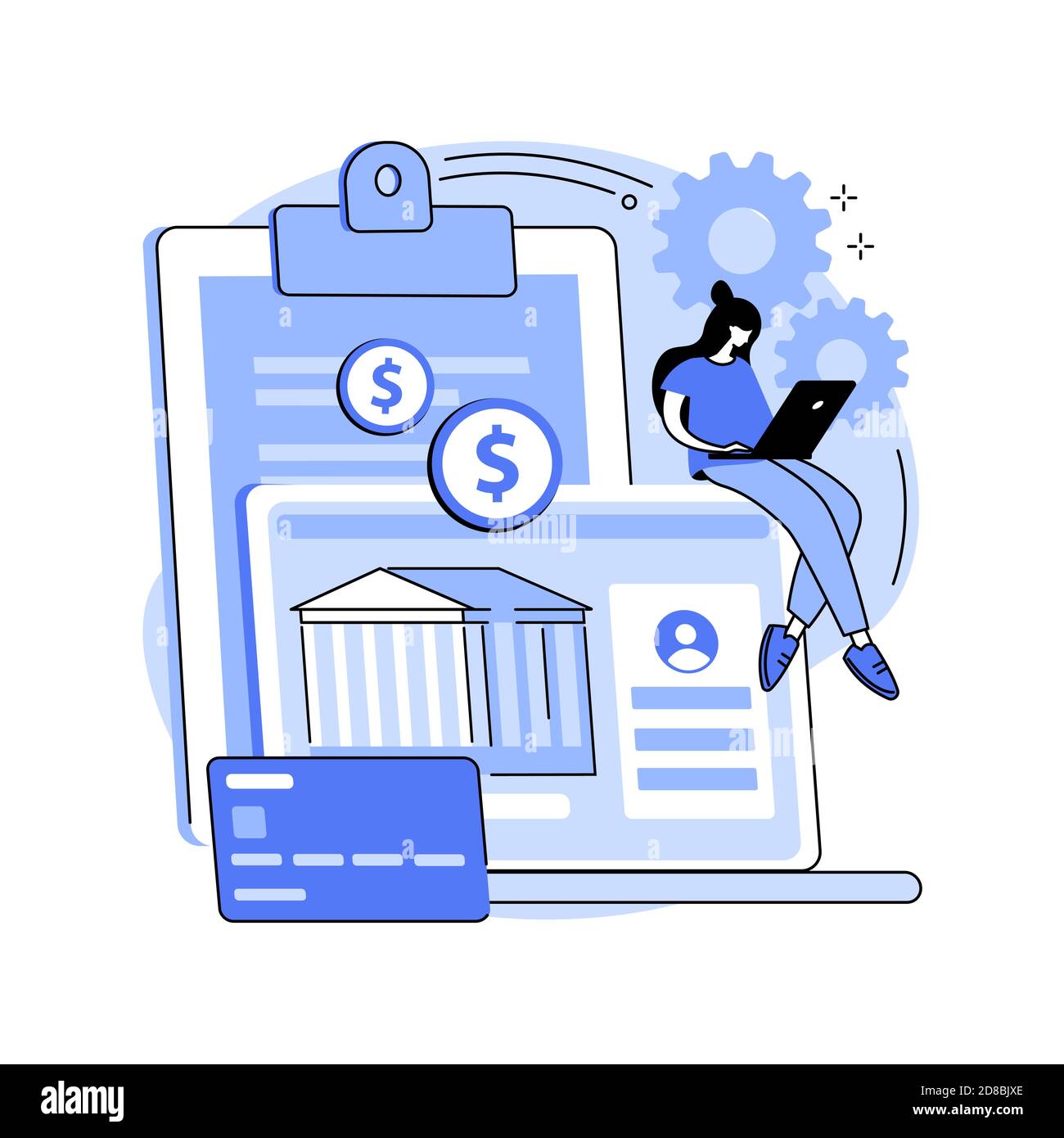 Bank account abstract concept vector illustration Stock Vector Image & Art - Alamy