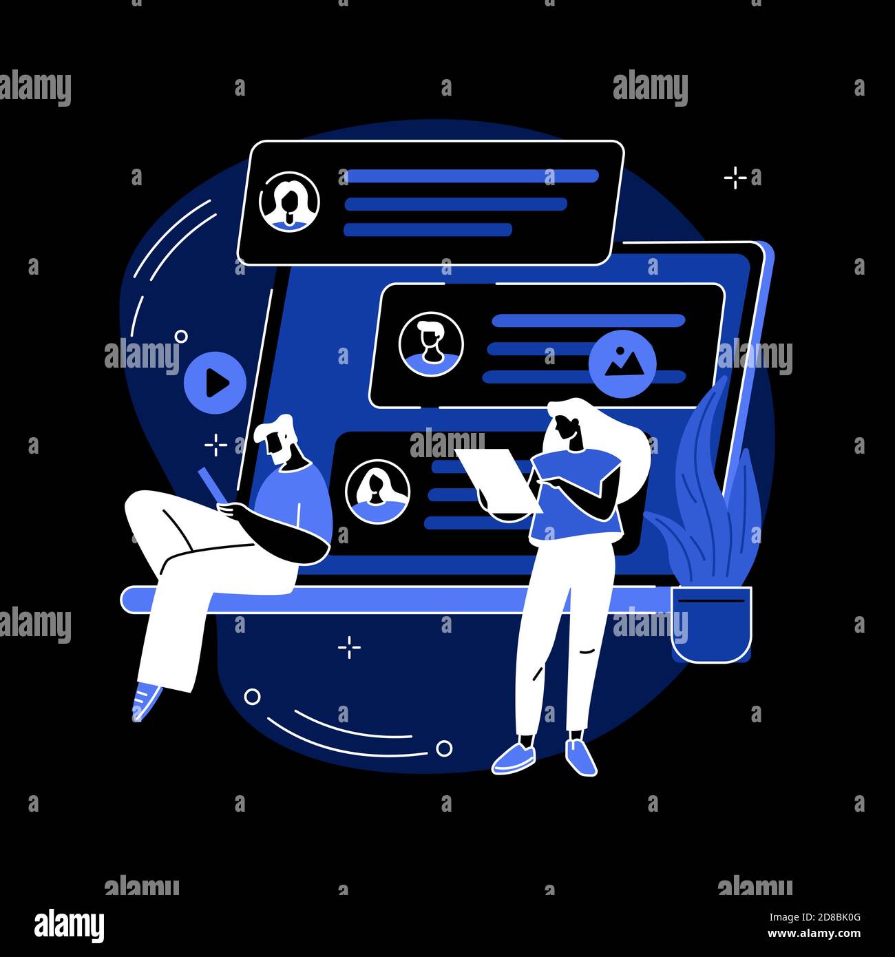 Internet forum abstract concept vector illustration Stock Vector Image ...