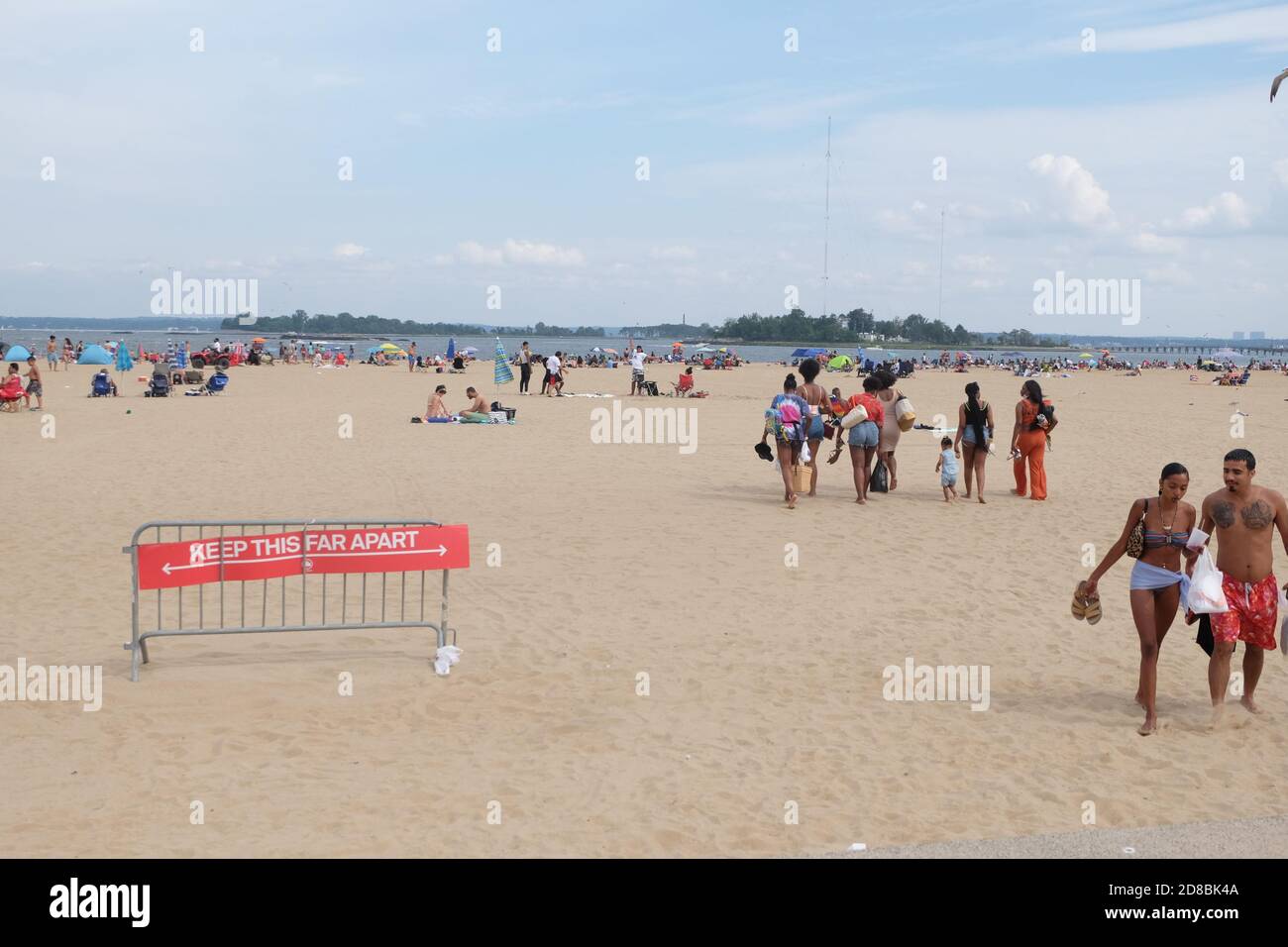 orchard beach in the Bronx, NY during the pandemic summer 2020 Stock ...
