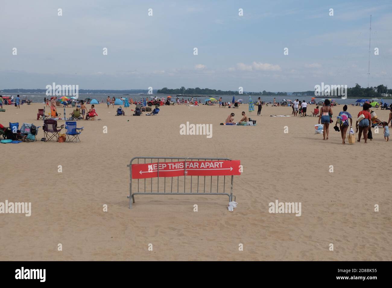 orchard beach in the Bronx, NY during the pandemic summer 2020 Stock ...