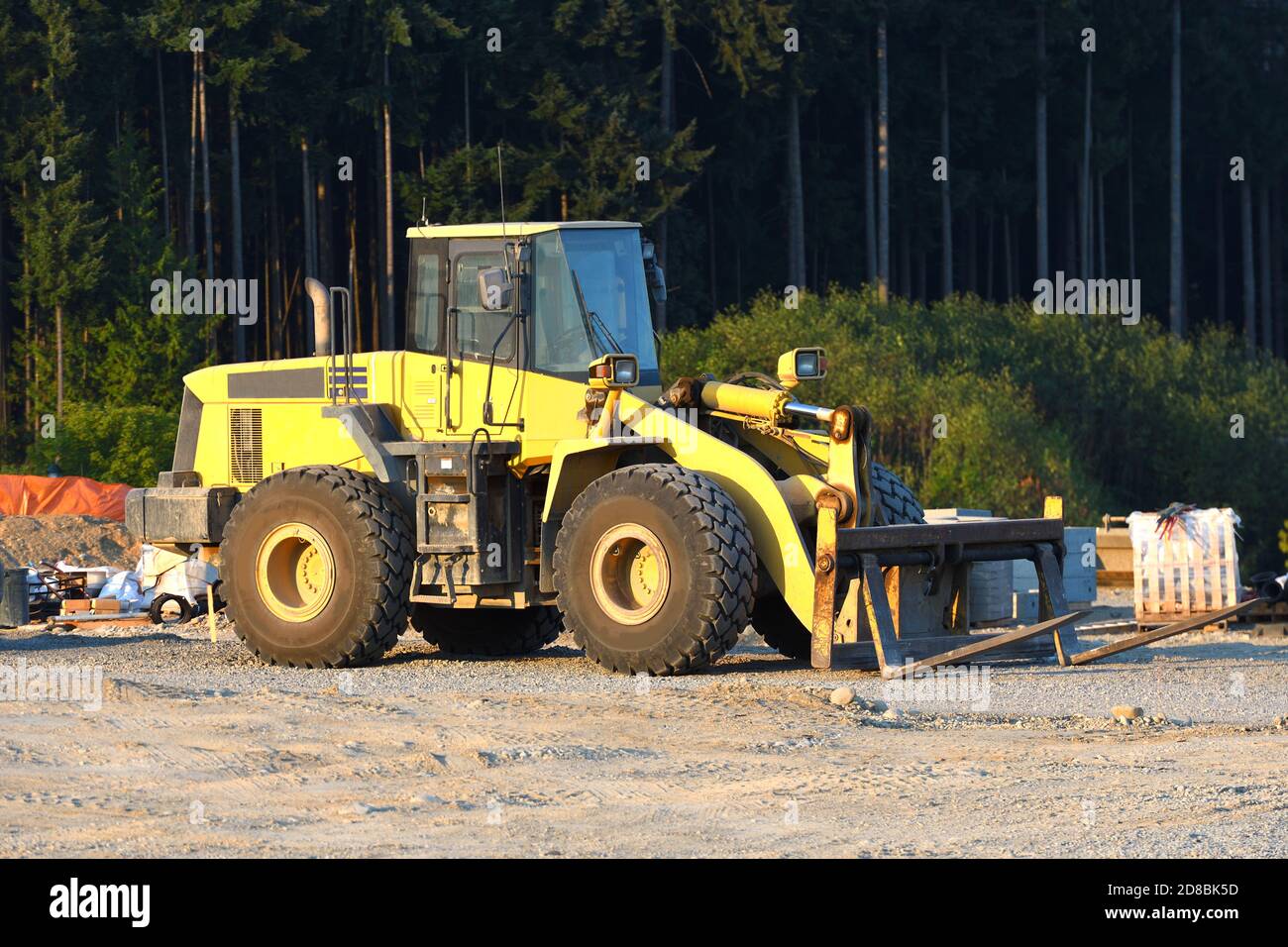 Construction Vehicle at Construction Site Stock Photo - Alamy