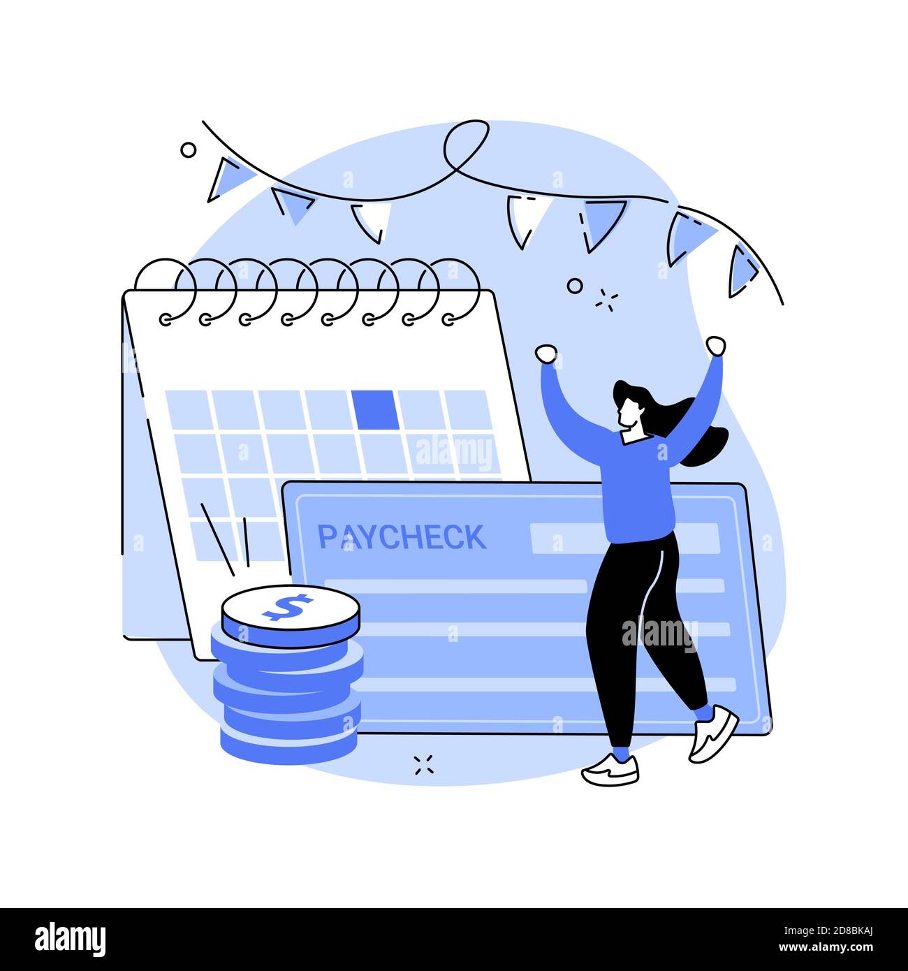 Paycheck abstract concept vector illustration Stock Vector Image & Art ...