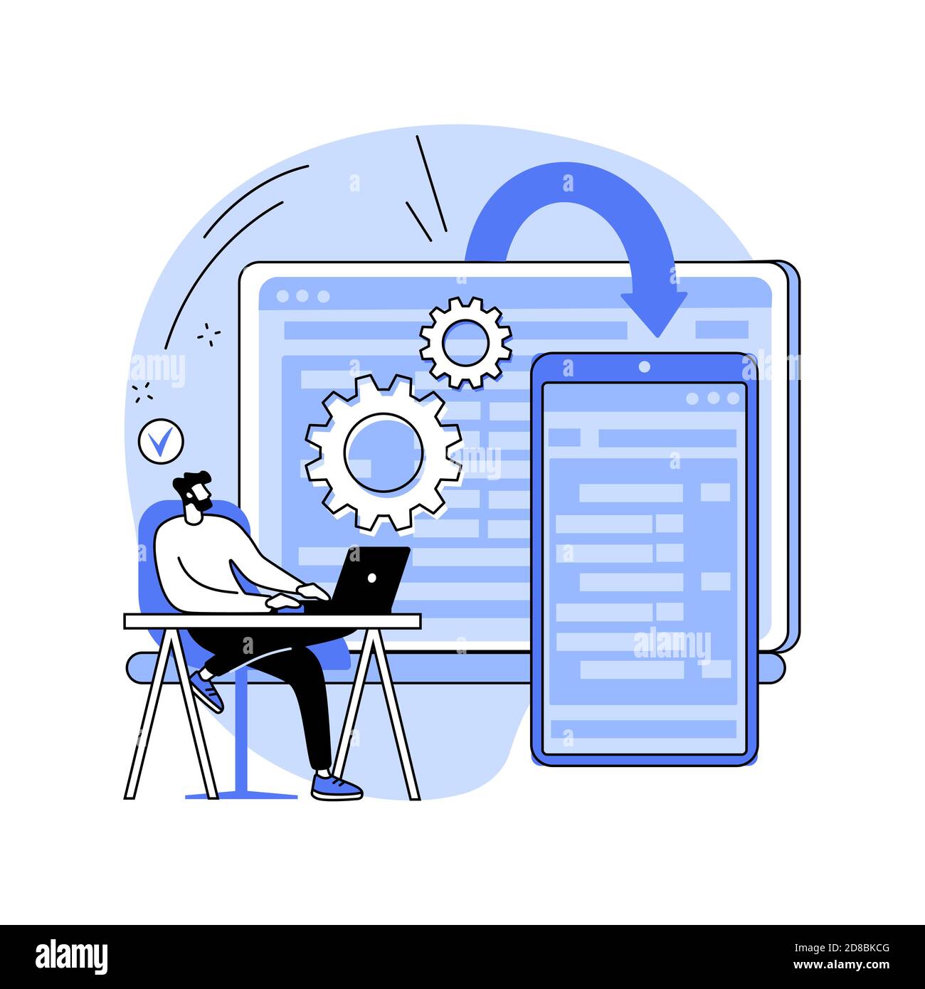 Cross-platform software abstract concept vector illustration Stock Vector Image & Art - Alamy