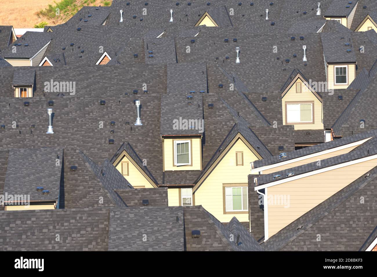 Aerial view rooftops Stock Photo - Alamy