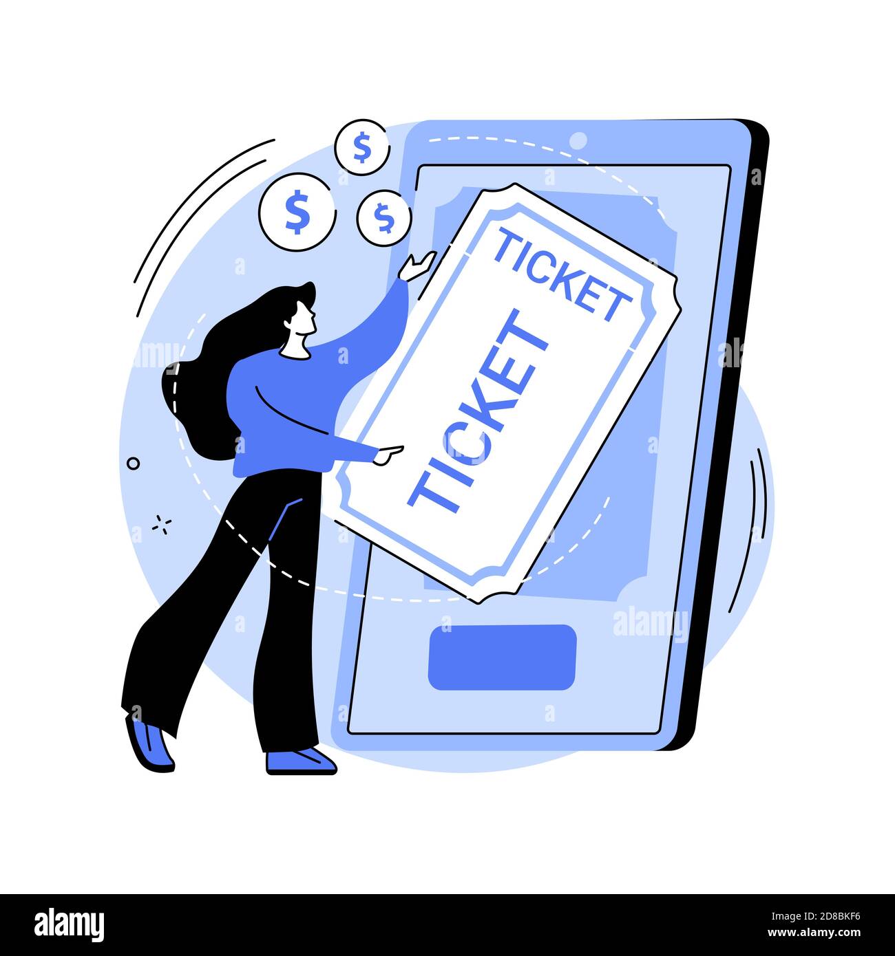 Buying tickets online abstract concept vector illustration Stock Vector ...