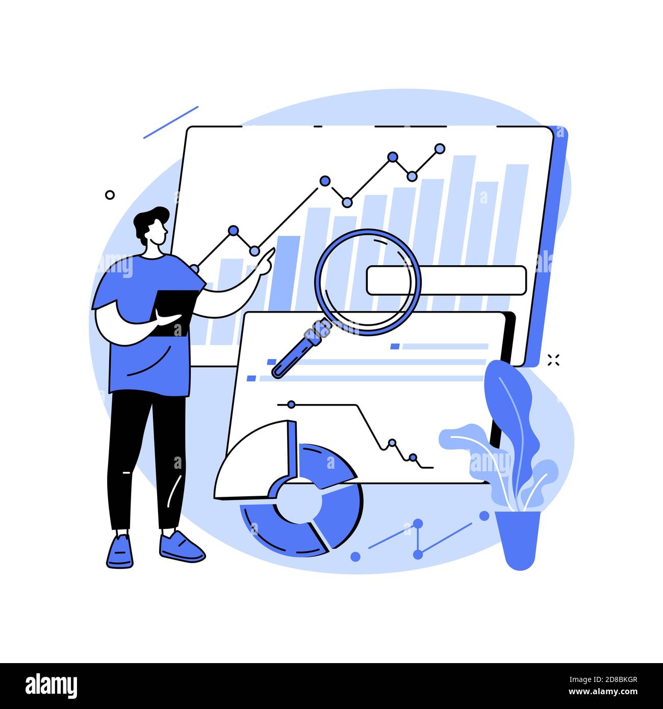 Data Driven Business Model Abstract Concept Vector Illustration Stock