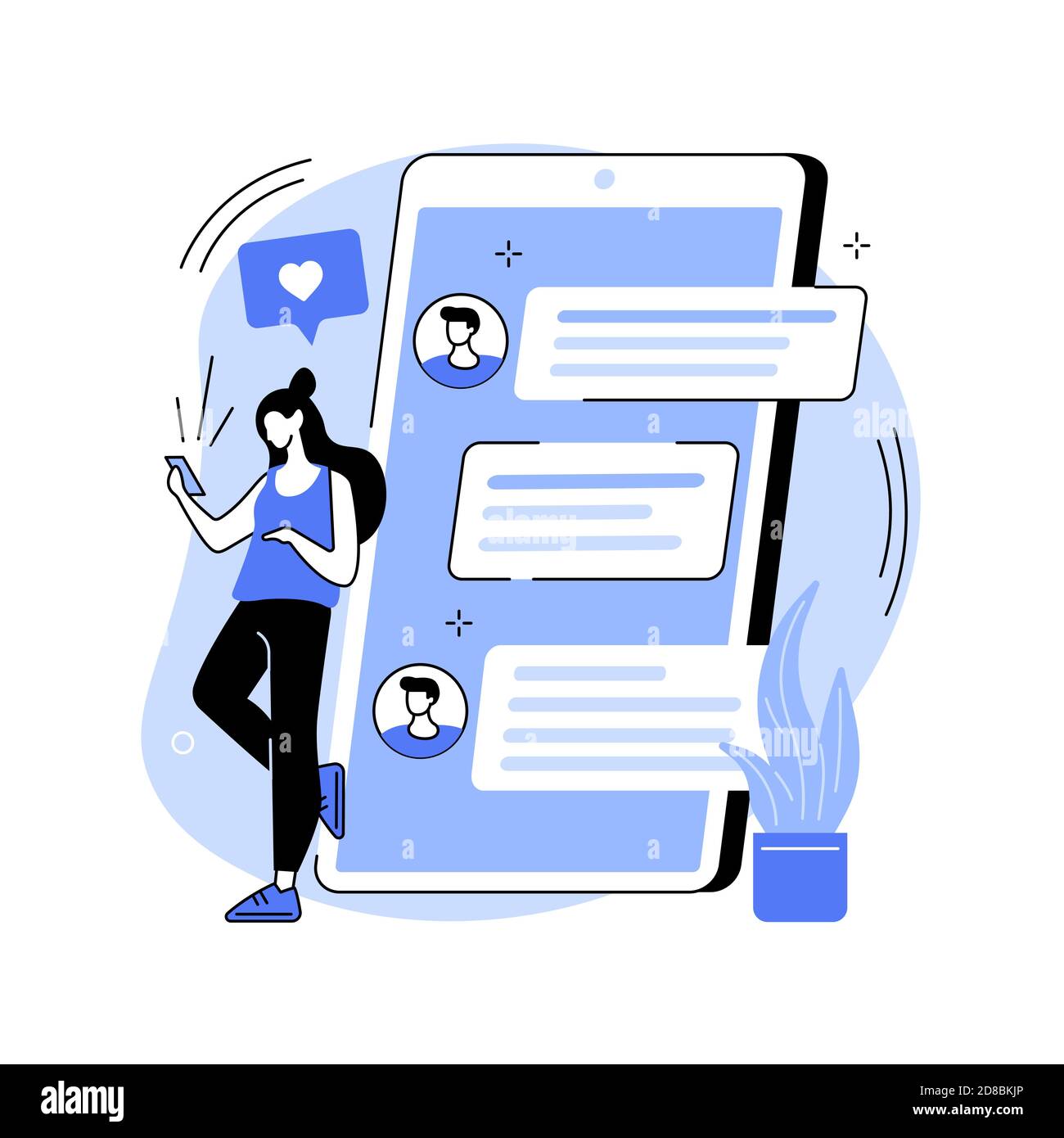 Messaging application abstract concept vector illustration Stock Vector ...
