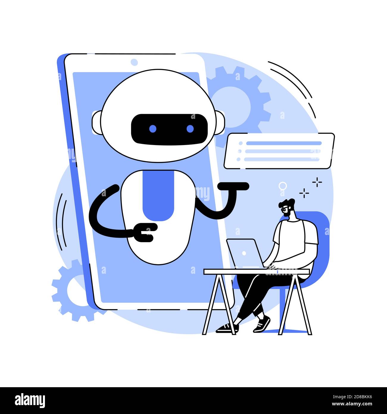 Chatbot development platform abstract concept vector illustration Stock ...