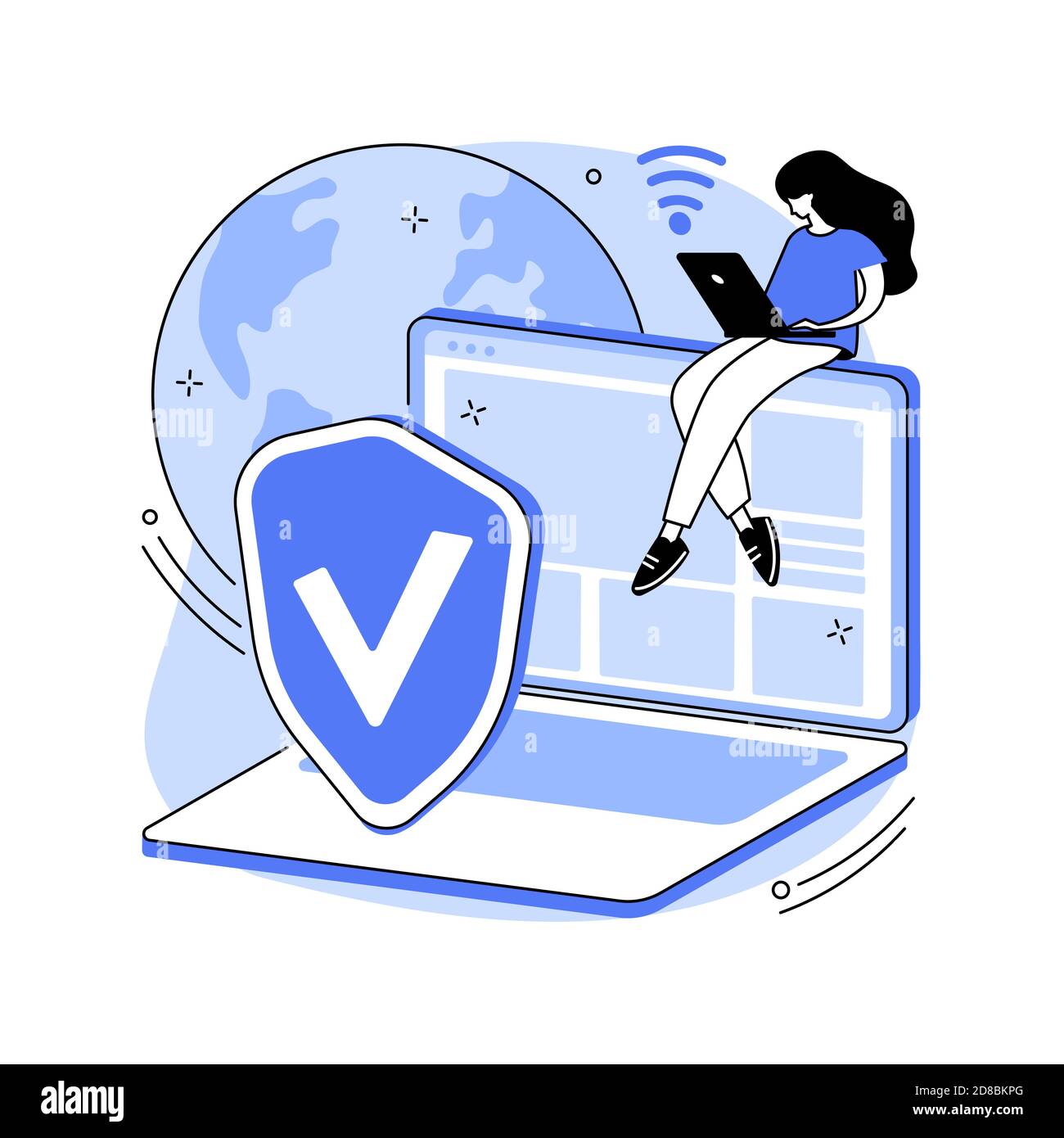 VPN access abstract concept vector illustration Stock Vector Image ...