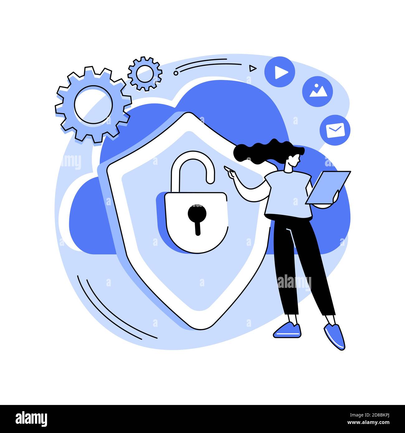 Cloud Computing Security Abstract Concept Vector Illustration Stock Vector Image And Art Alamy