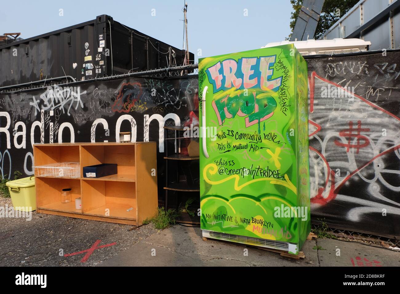 a community fridge in Greenpoint, Brooklyn Stock Photo - Alamy
