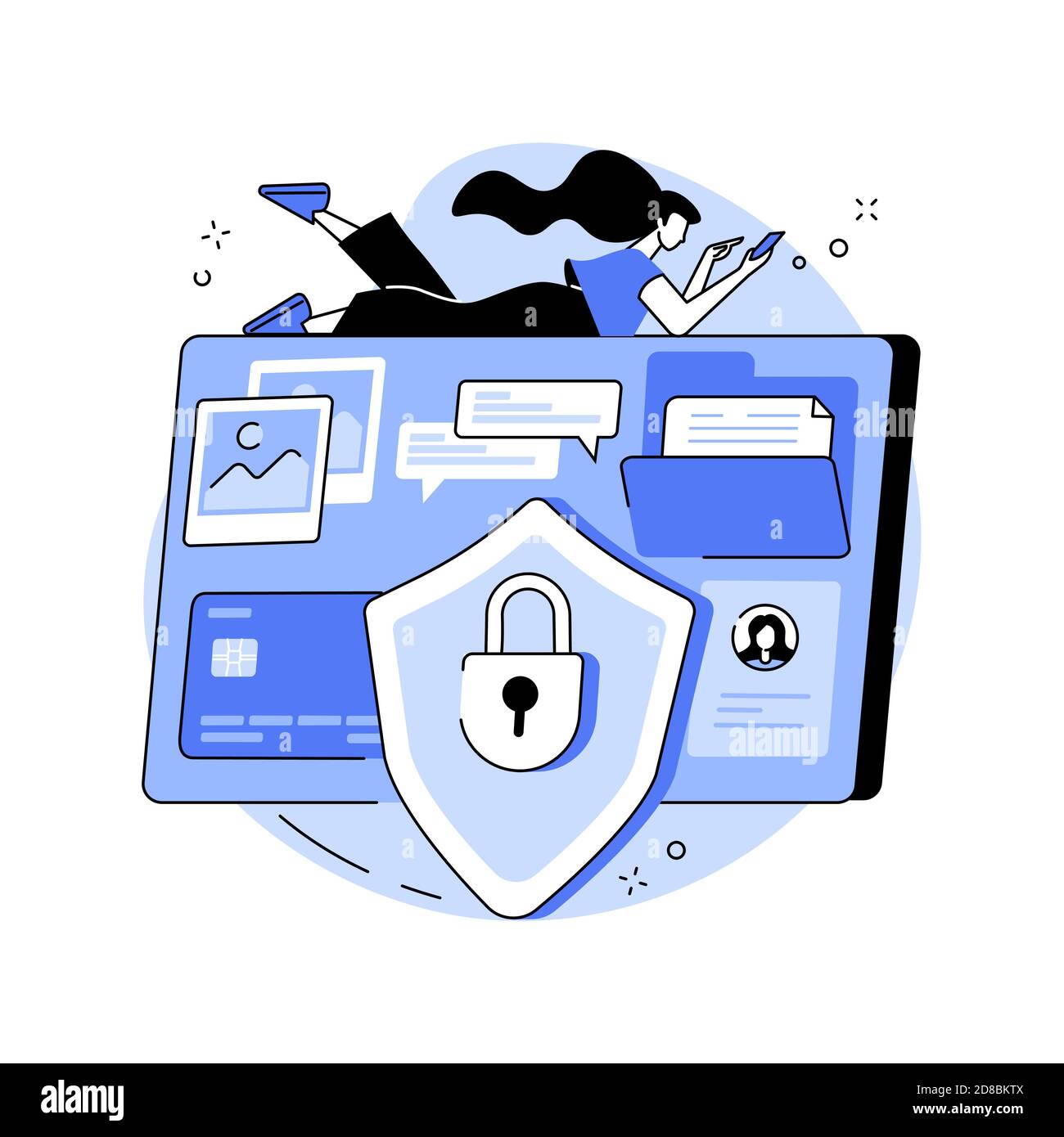 Digital ethics and privacy abstract concept vector illustration Stock ...