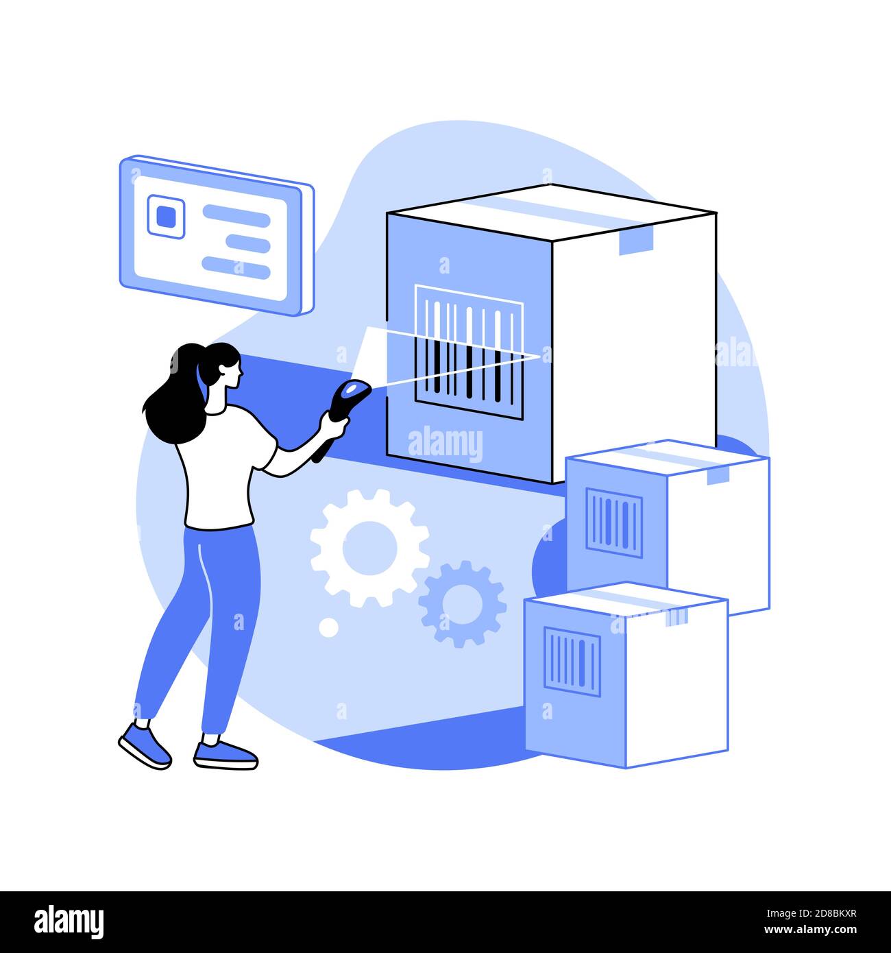 Barcode scanning abstract concept vector illustration Stock Vector ...