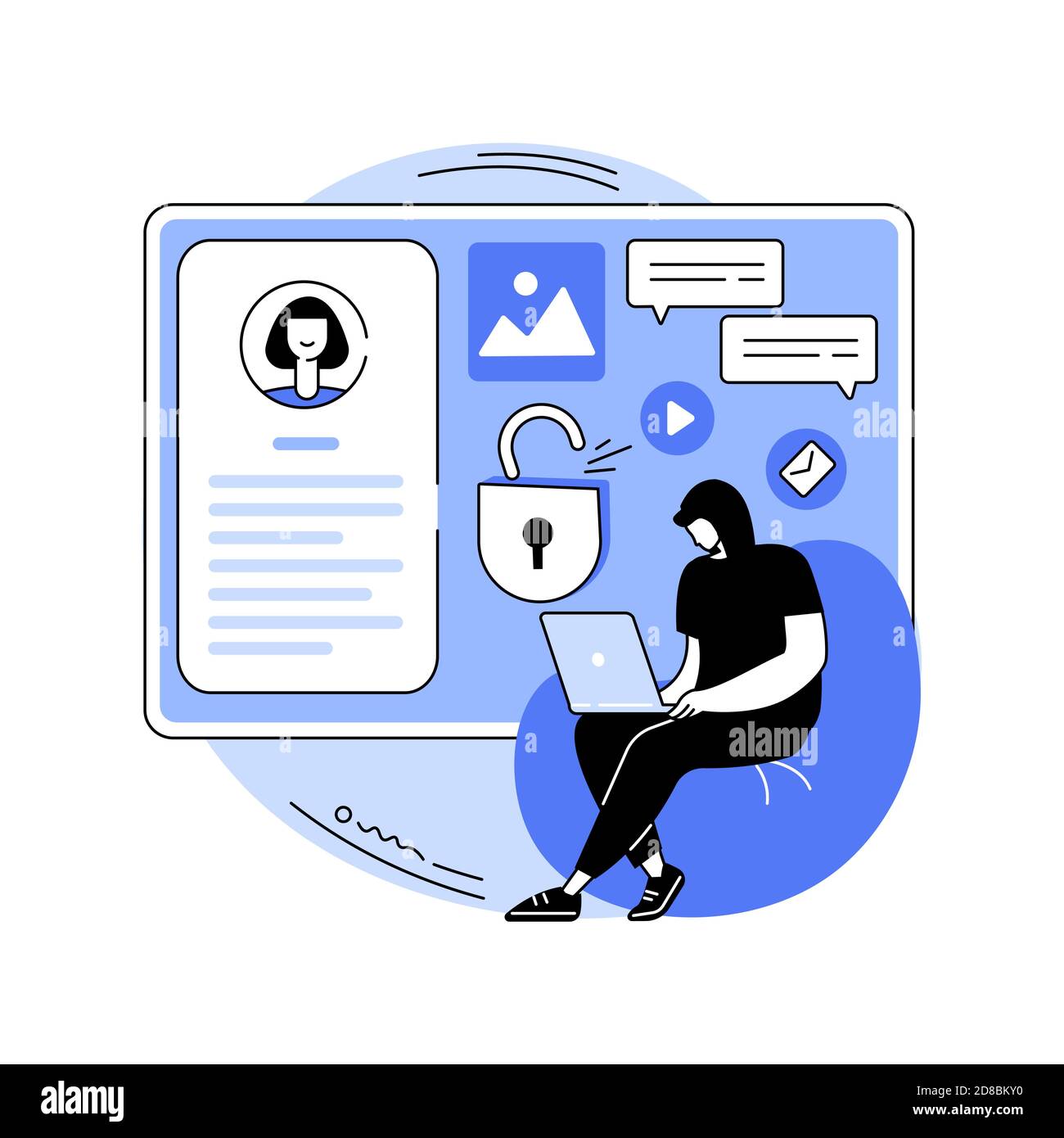 Cyberstalking abstract concept vector illustration Stock Vector Image ...